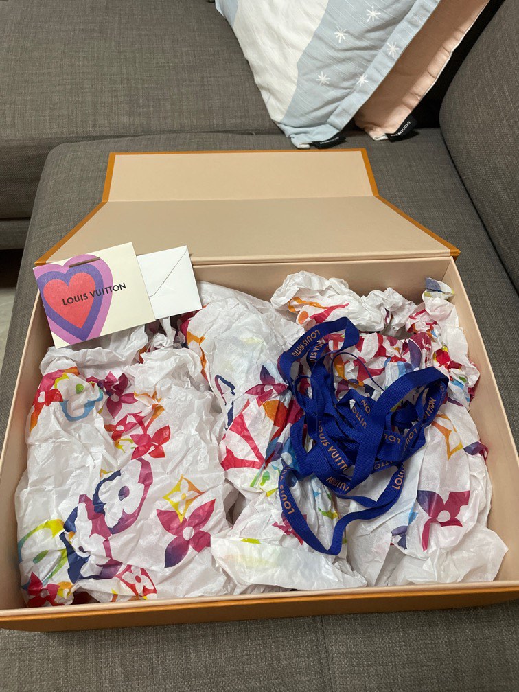 Lv box with ribbon, card and limited edition paper stuffing, Luxury ...