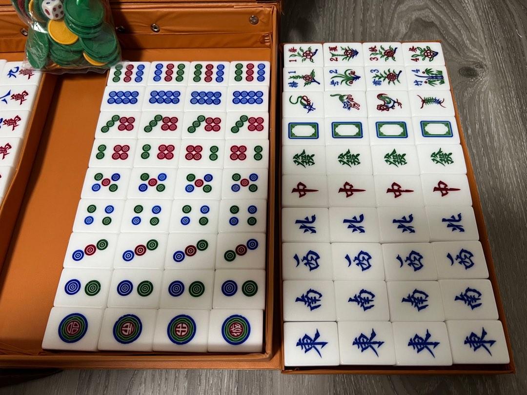 Mahjong Tiles Set (A2 Silver), Hobbies & Toys, Toys & Games on Carousell