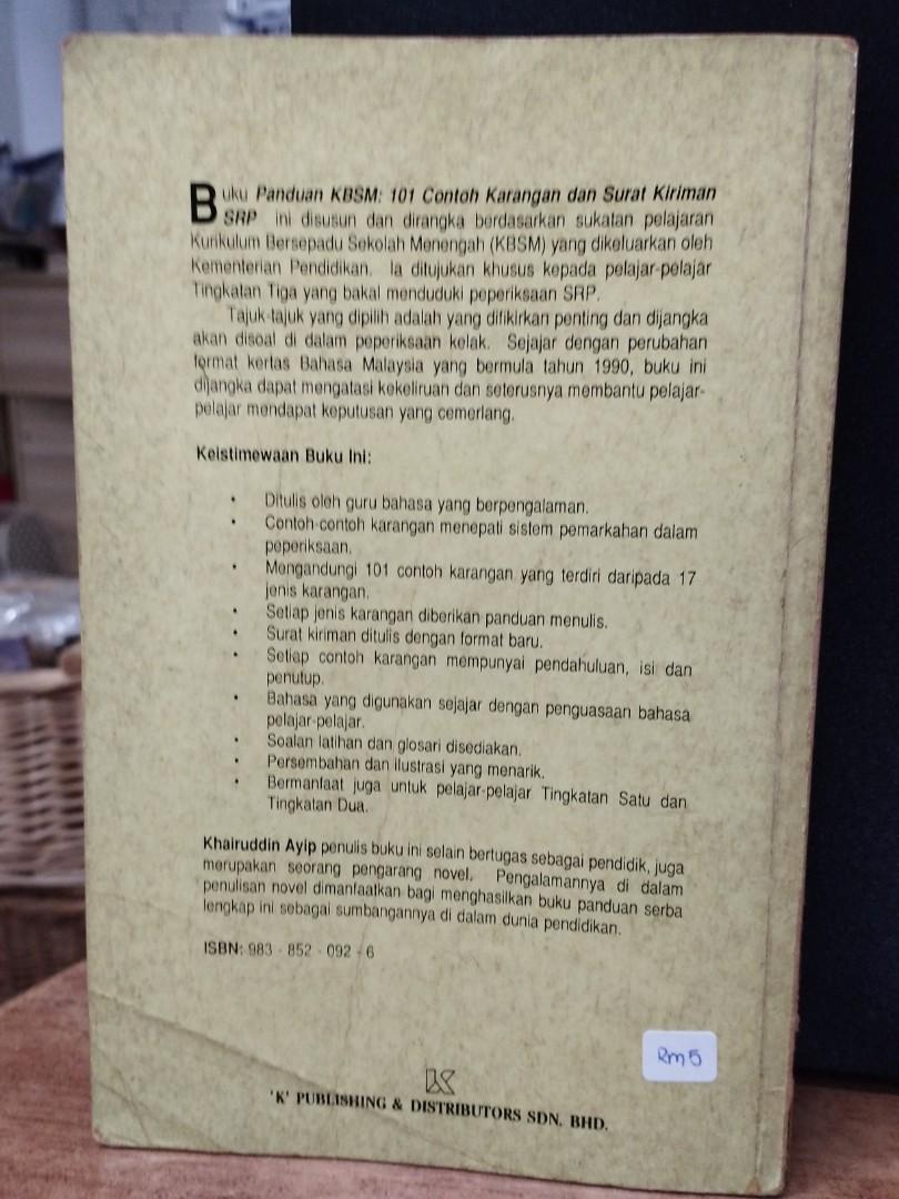 (MAL) 101 Contoh Karangan Dan Surat Kiriman, Hobbies & Toys, Books ...