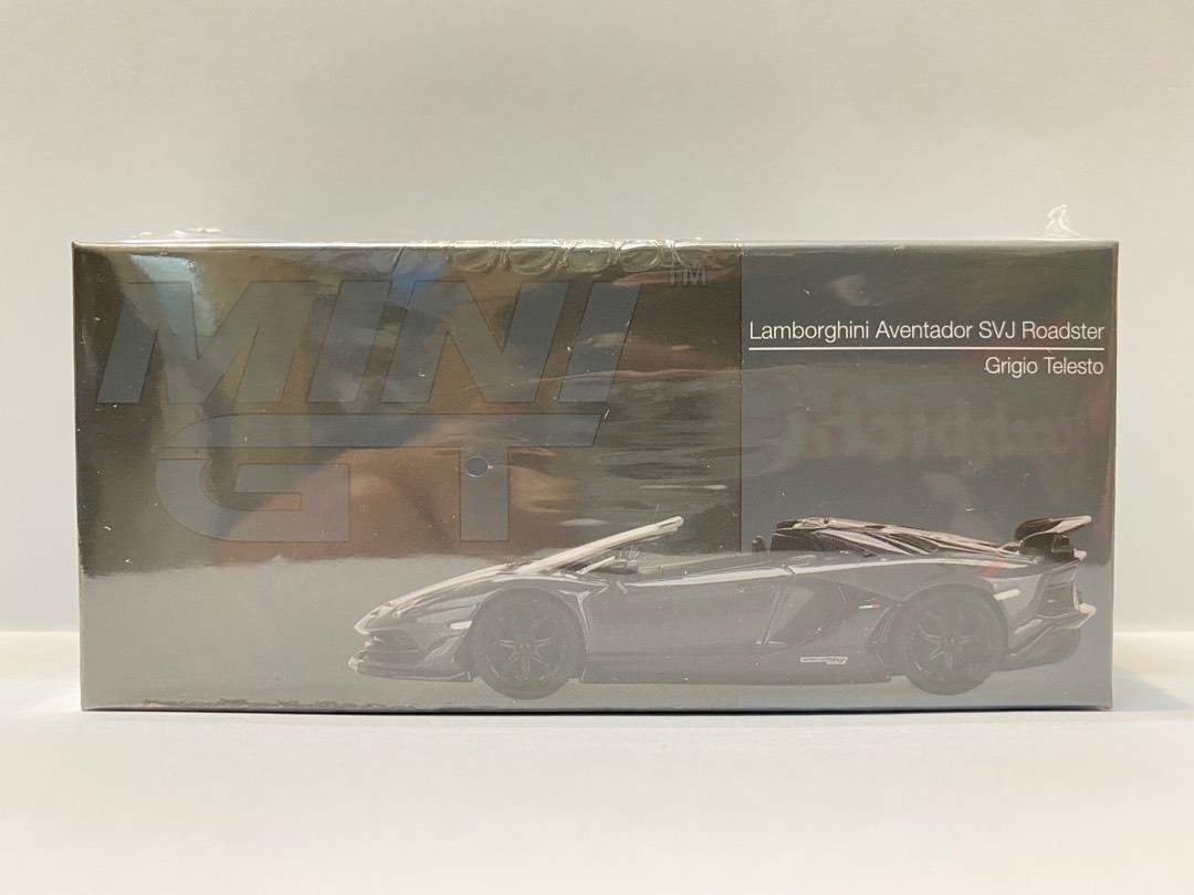 Mini GT #425 Lamborghini Aventador SVJ Roadster Grigio Telesto, 興趣及遊戲 ...