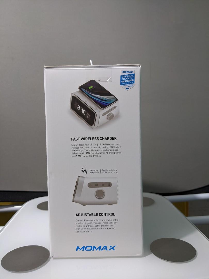 Momax Q.Clock 2 Digital Clock With Wireless Charger and Speaker, Furniture & Home Living, Home ...