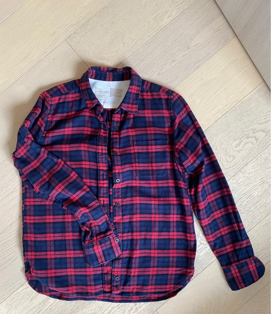 Muji flannel, Women's Fashion, Tops, Shirts on Carousell
