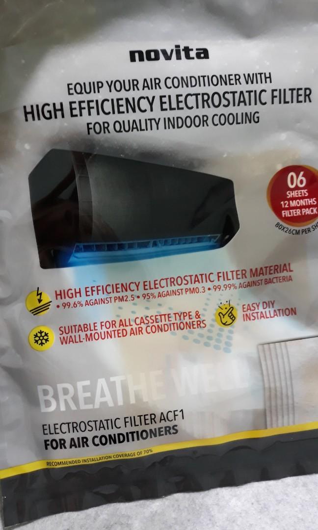Novita Electrostatic Filter ACF1, TV & Home Appliances, Air ...
