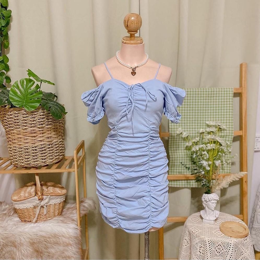 Pastel Blue Sexy Bodycon Dress, Women's Fashion, Dresses & Sets ...