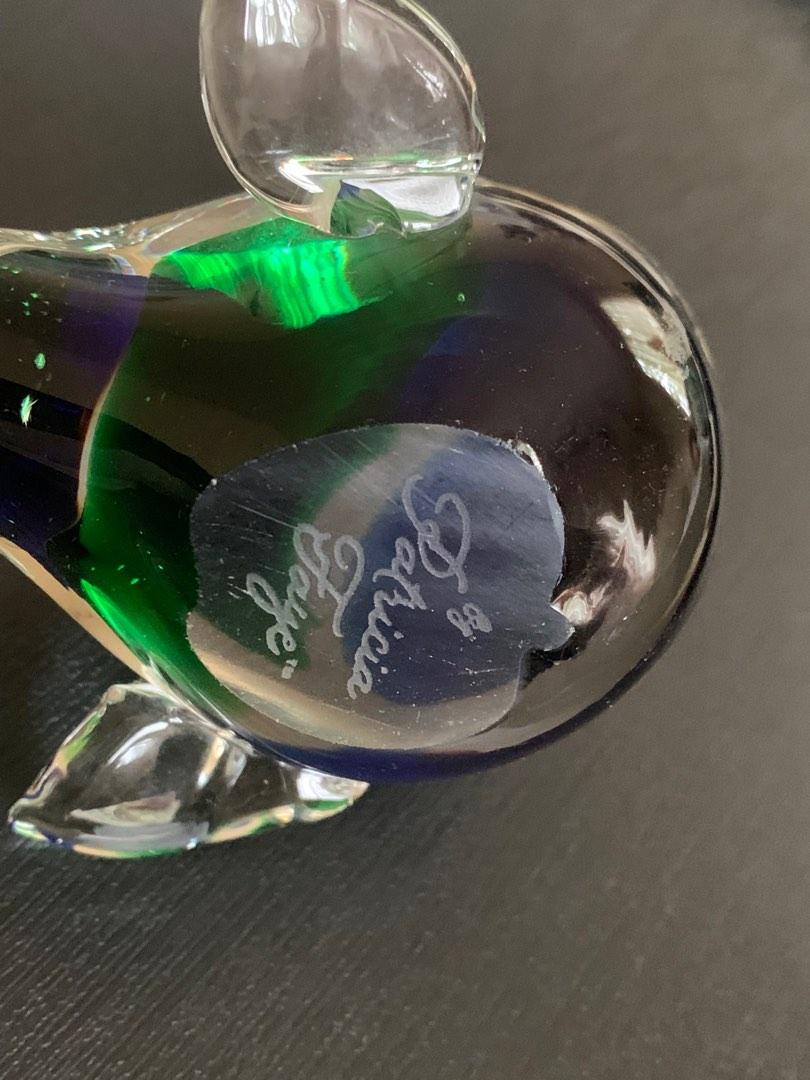 Patricia Faye signed glass whale, Furniture & Home Living, Home Decor ...