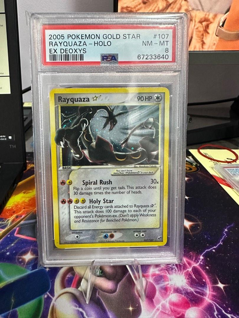 Rayquaza Gold Star PSA 8, Hobbies & Toys, Toys & Games on Carousell