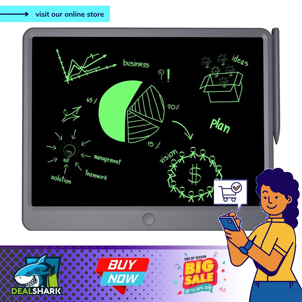 (readystock) TUGAU LCD Writing Tablet 15 Inch, Erasable Electronic ...