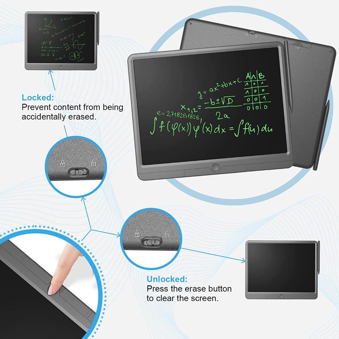 (readystock) TUGAU LCD Writing Tablet 15 Inch, Erasable Electronic ...