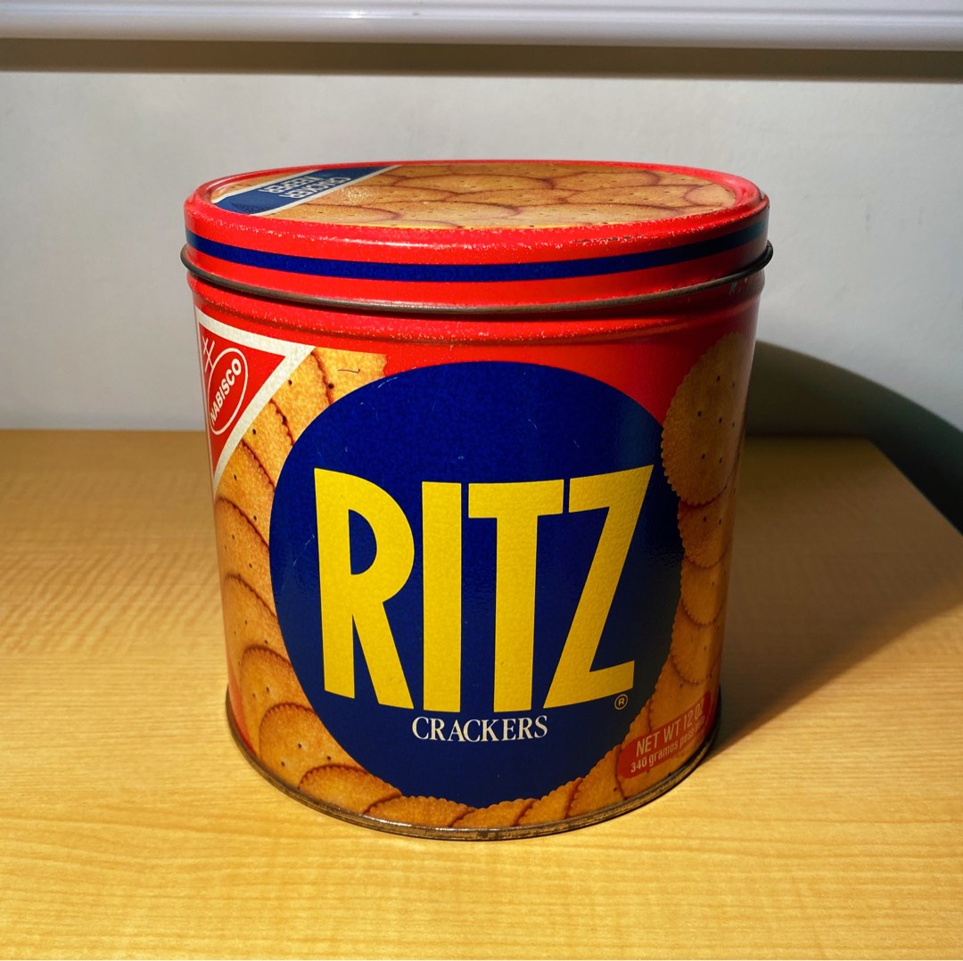 Ritz Nabisco Cracker Keeper Tin Can 12oz Vintage, Furniture & Home ...