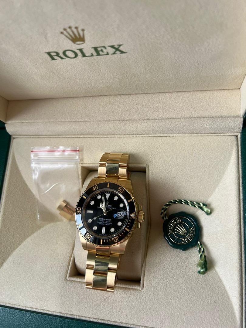 Rolex Full Gold Submariner 2022, Luxury, Watches on Carousell