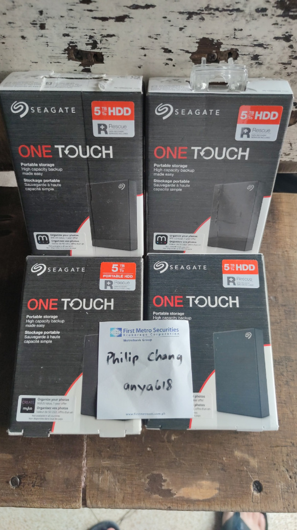 Seagate 5TB One Touch Portable External Hard Drive USB 3.0 - Black ...