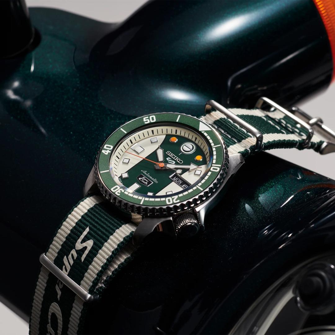 Seiko 5 Sports Honda Super Cub Limited Edition Cream & Green Dial ...