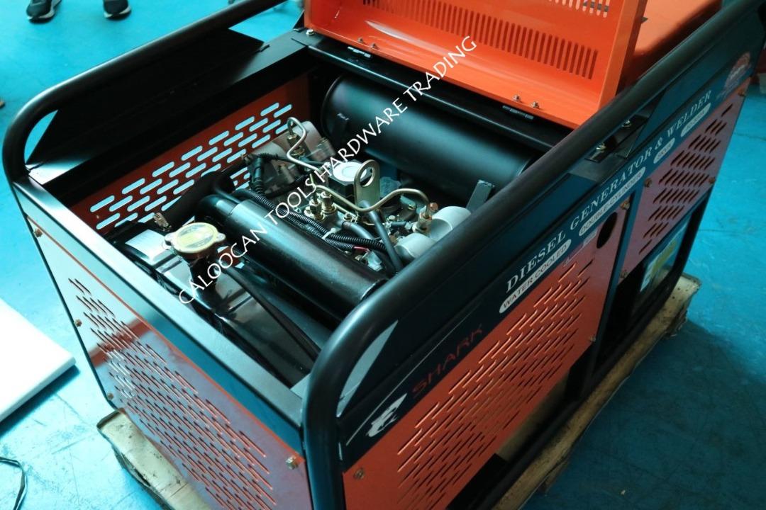 SHARK ITALY 4.5kva 300A Open Type Water Cooled Diesel Welding Generator ...