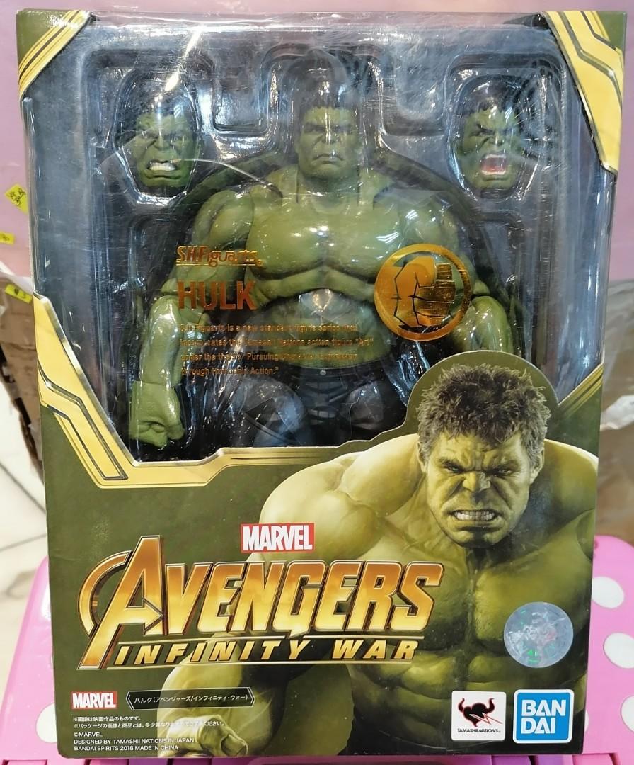 Shf Hulk Avengers Infinity War 變形俠醫 浩克 綠巨人 現貨, 興趣及遊戲, 玩具 & 遊戲類 - Carousell