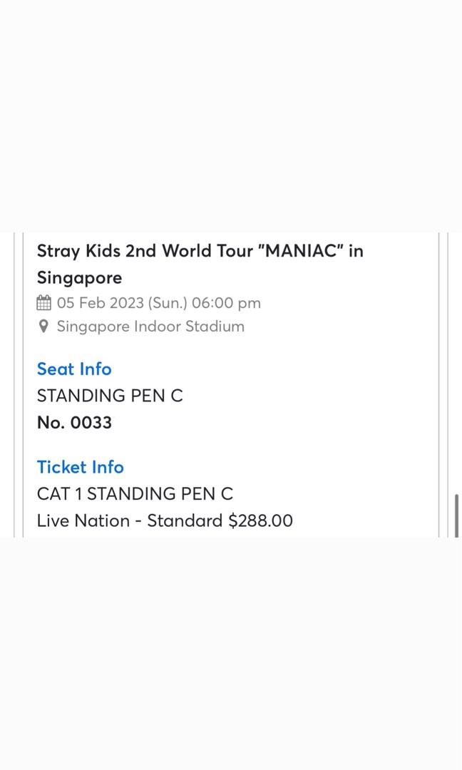 Stray Kids Maniac Concert SG STANDING PEN C, Hobbies & Toys ...