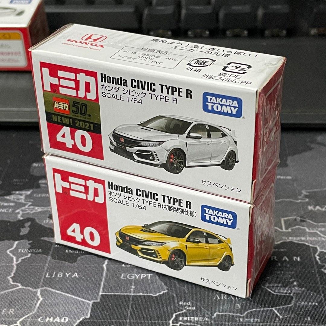 Tomica no.54 Honda Civic Type R FD2, no.76 FK2, no.58 FK8, no.40 FK8 ...