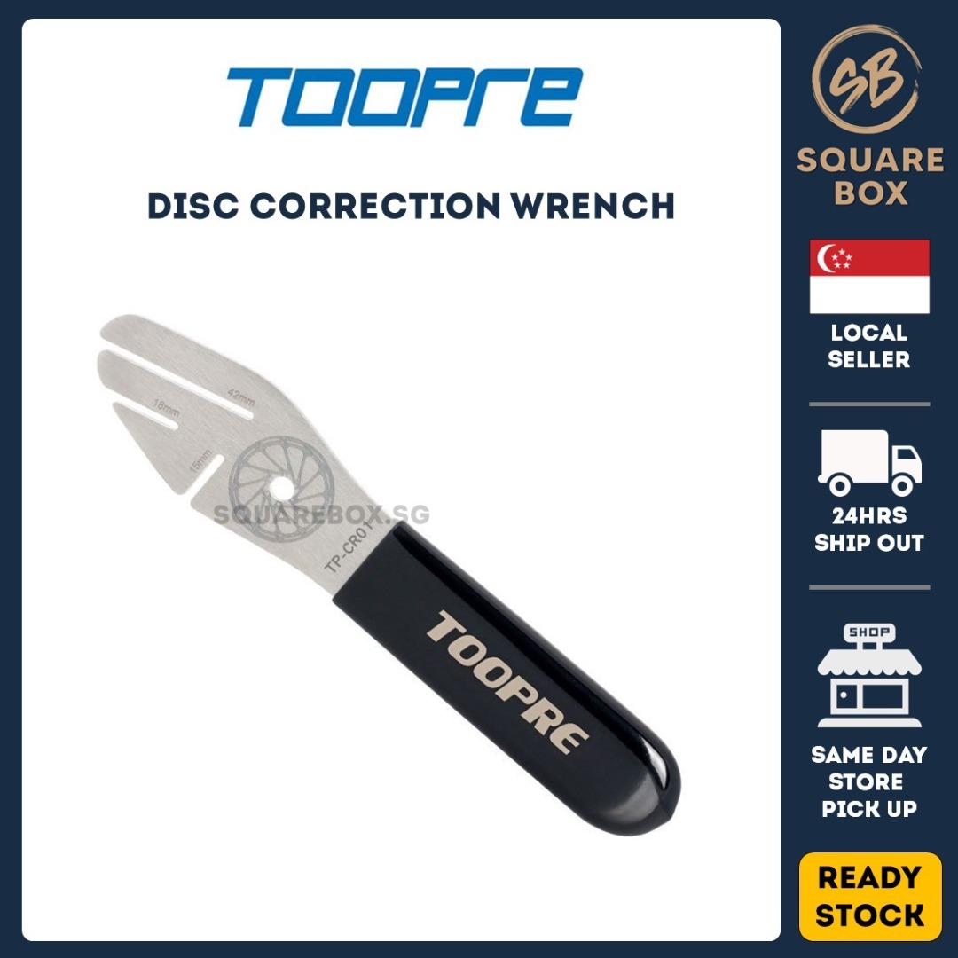 TOOPRE Bicycle Disc Brake Rotor Alignment Truing Tool Adjustment Wrench Disc Rubbing Adjustment ...