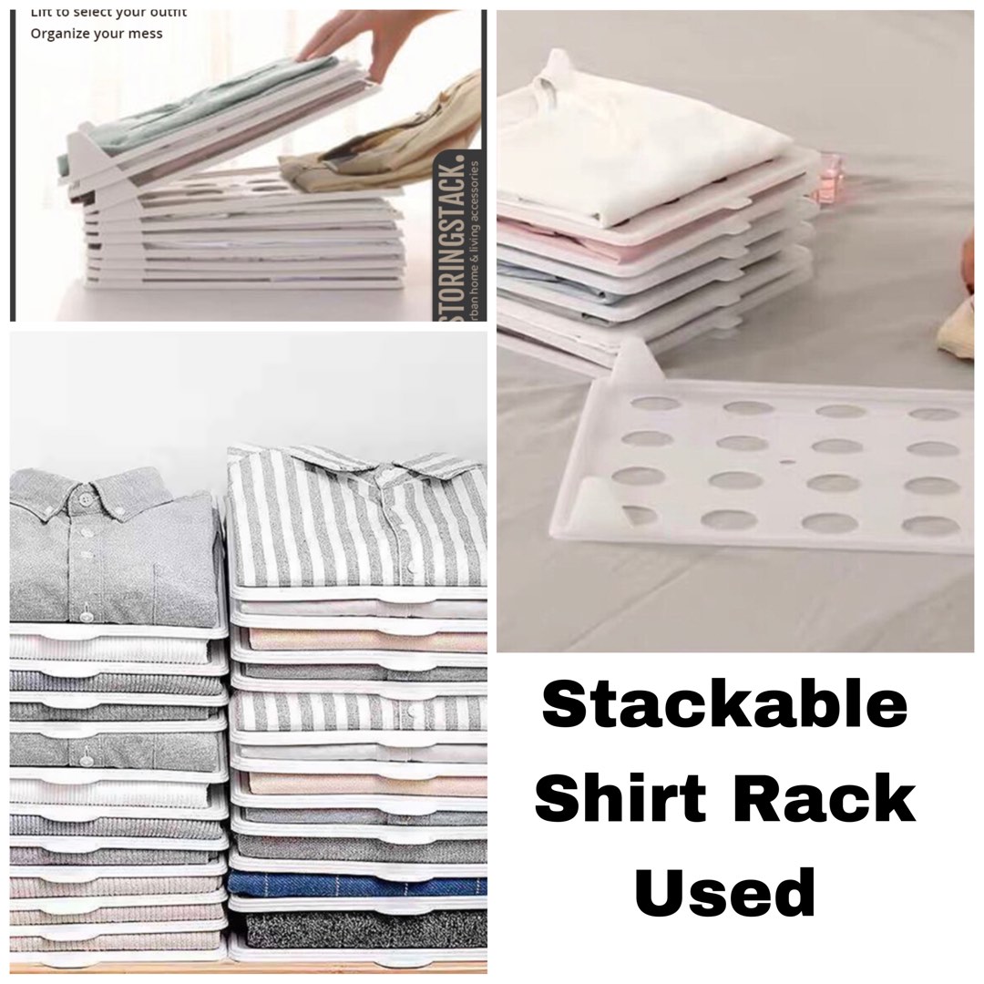 Used and New Stackable Shirt Rack, Furniture & Home Living, Home ...