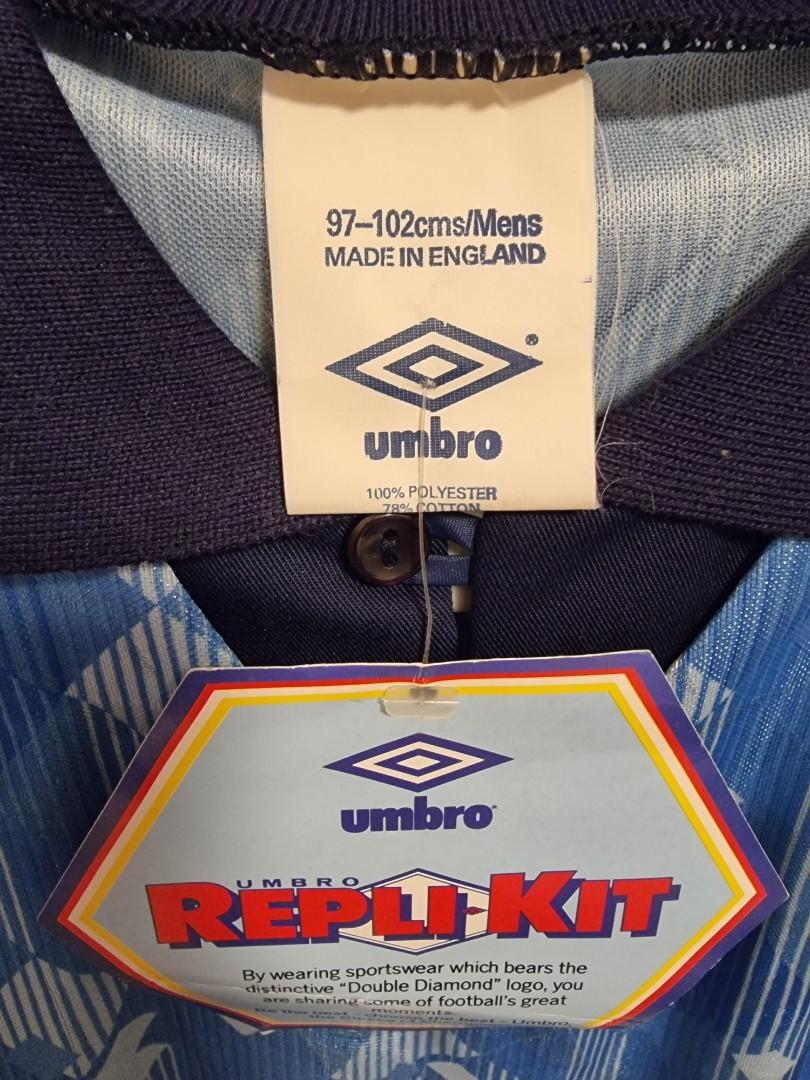 Vintage Umbro England 1990 Away Kit Jersey, Men's Fashion, Activewear ...