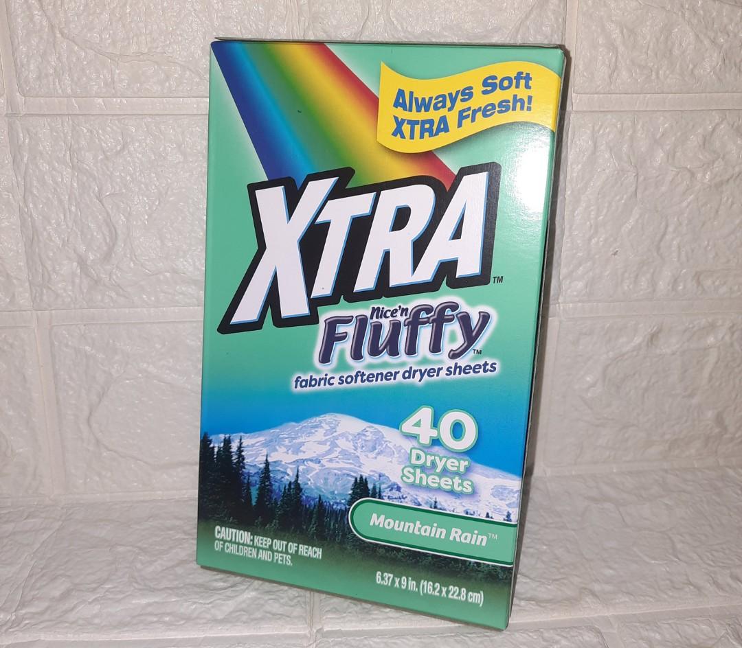XTRA Nice'n Fluffy Fabric Softener Dryer Sheets (40 sheets), Furniture ...