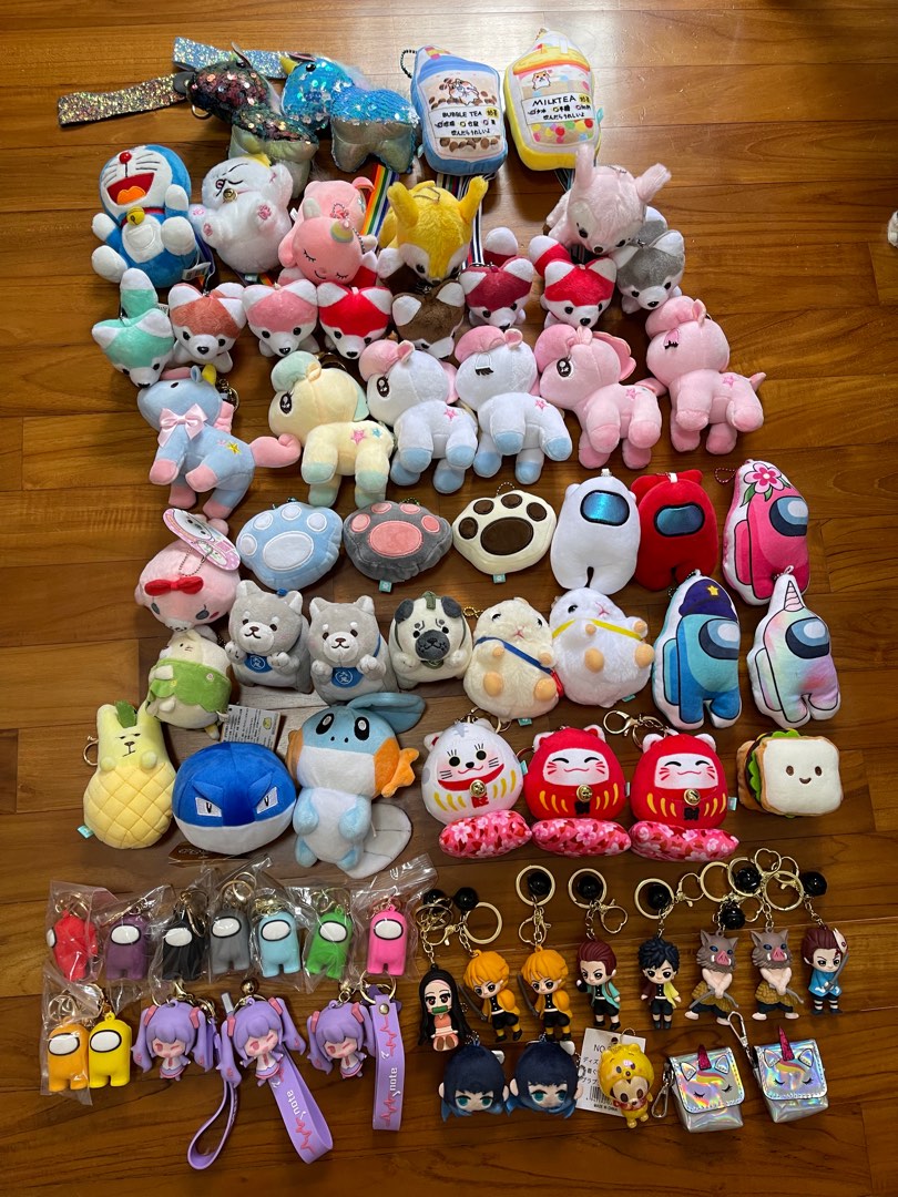 (1 for $3, any 10 for $20 )Assorted key chains from claw machine ...