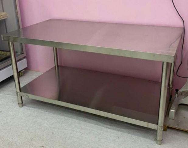 2 TIERS STAINLESS STEEL KITCHEN WORKING TABLE / TABLE STORAGE /HEAVY ...