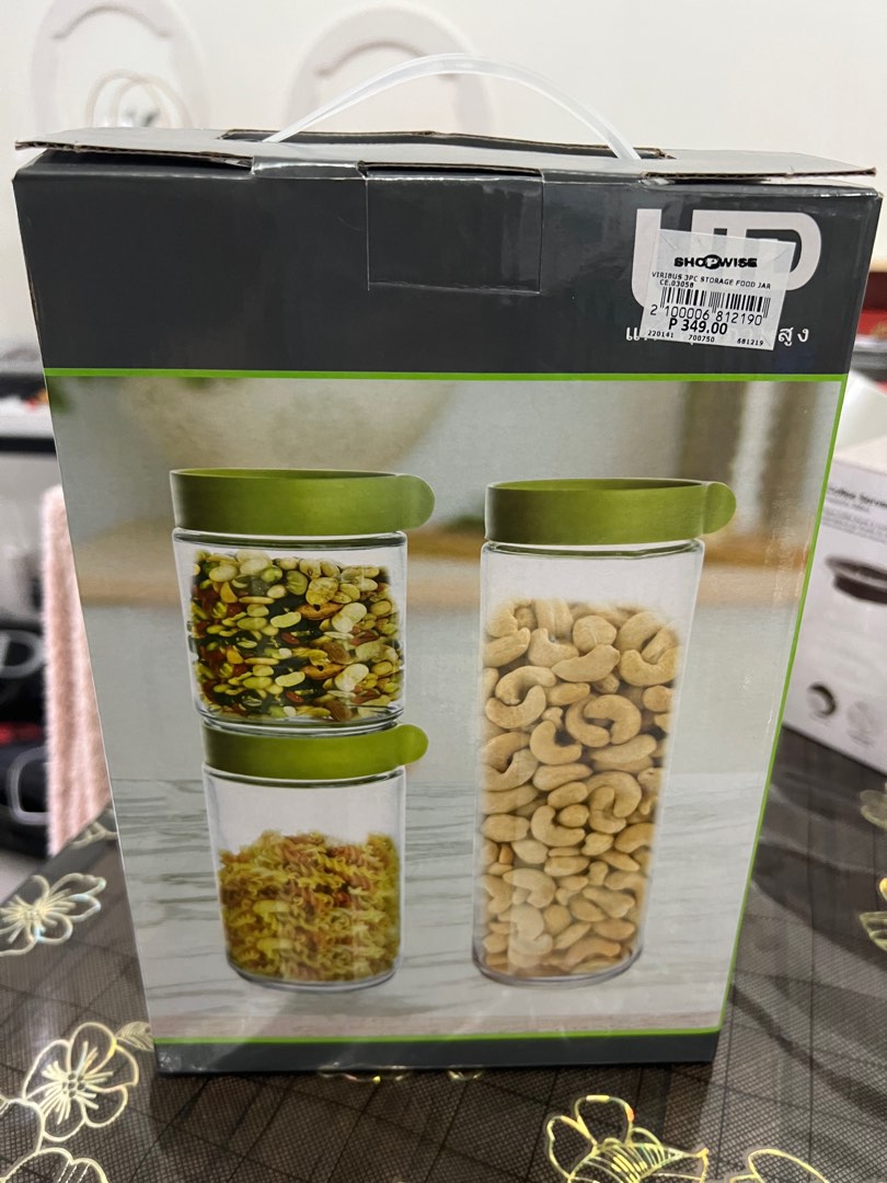 3pc Stackable Storage Jar, Furniture & Home Living, Kitchenware ...