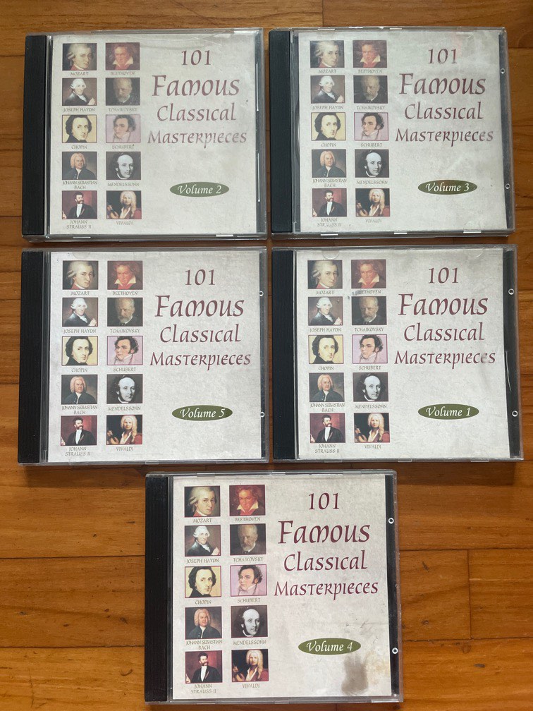(5 CD Set) 101 Famous Classical Masterpieces, Hobbies & Toys, Music ...