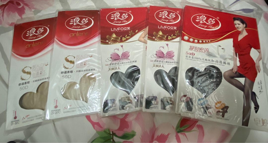 5 Packets of new stocking/tights, Women's Fashion, New Undergarments ...