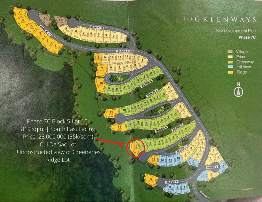 680sqm Phase 1 Ayala Greenfield Estates Highest Elevation Other lots ...