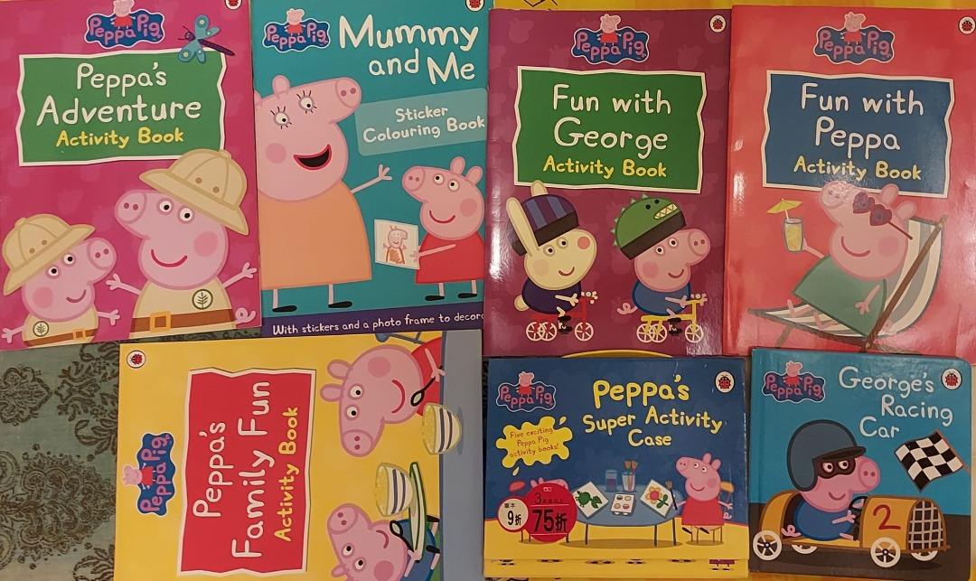 6 Peppa Pig Activity Books and 1 Story Book (7 books), 興趣及遊戲, 書本 & 文具 ...