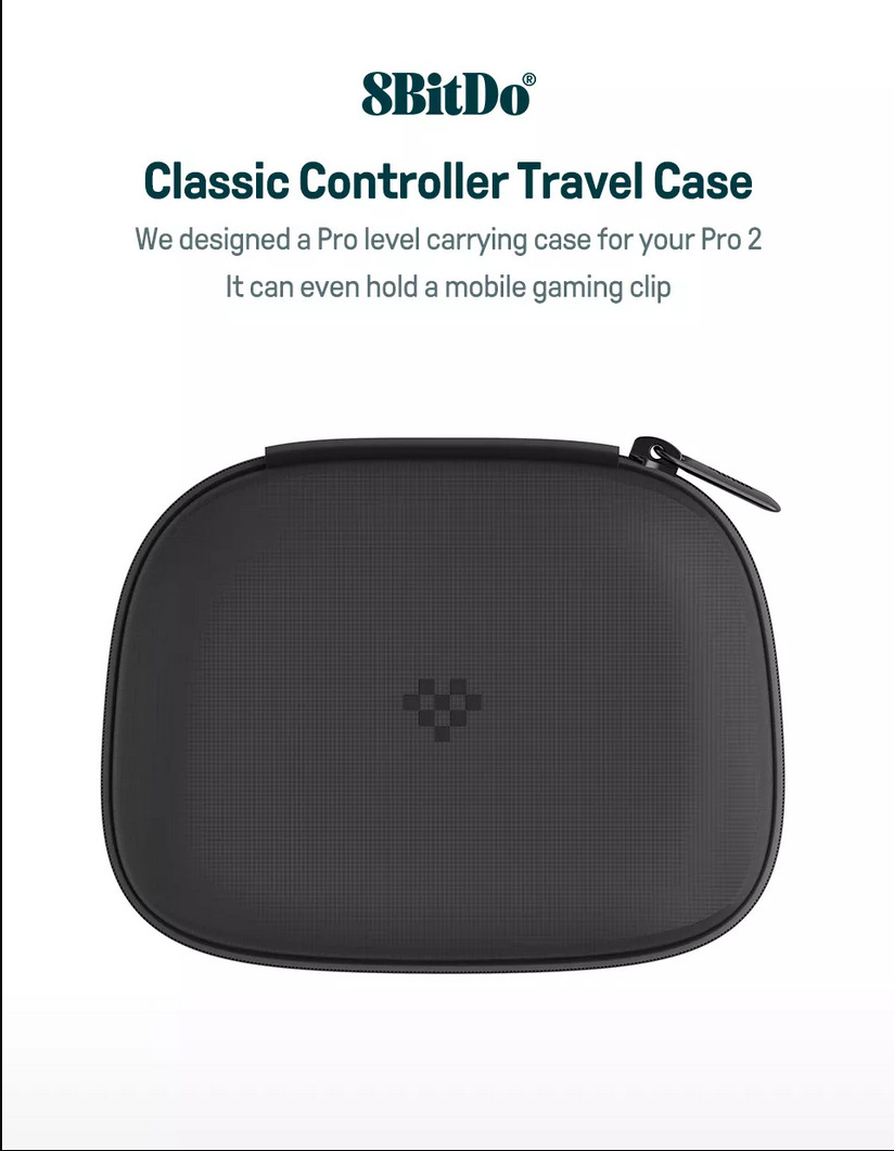 8Bitdo Classic Controller Travel Case for Sn30 Pro+ & Pro 2 Controllers ...