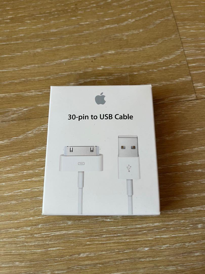 全新正品 未拆封過 Apple 原廠 絕版 30-Pin to USB Cable, 手機及配件, 電子周邊配件及產品, 手機套及手機殻在旋轉拍賣