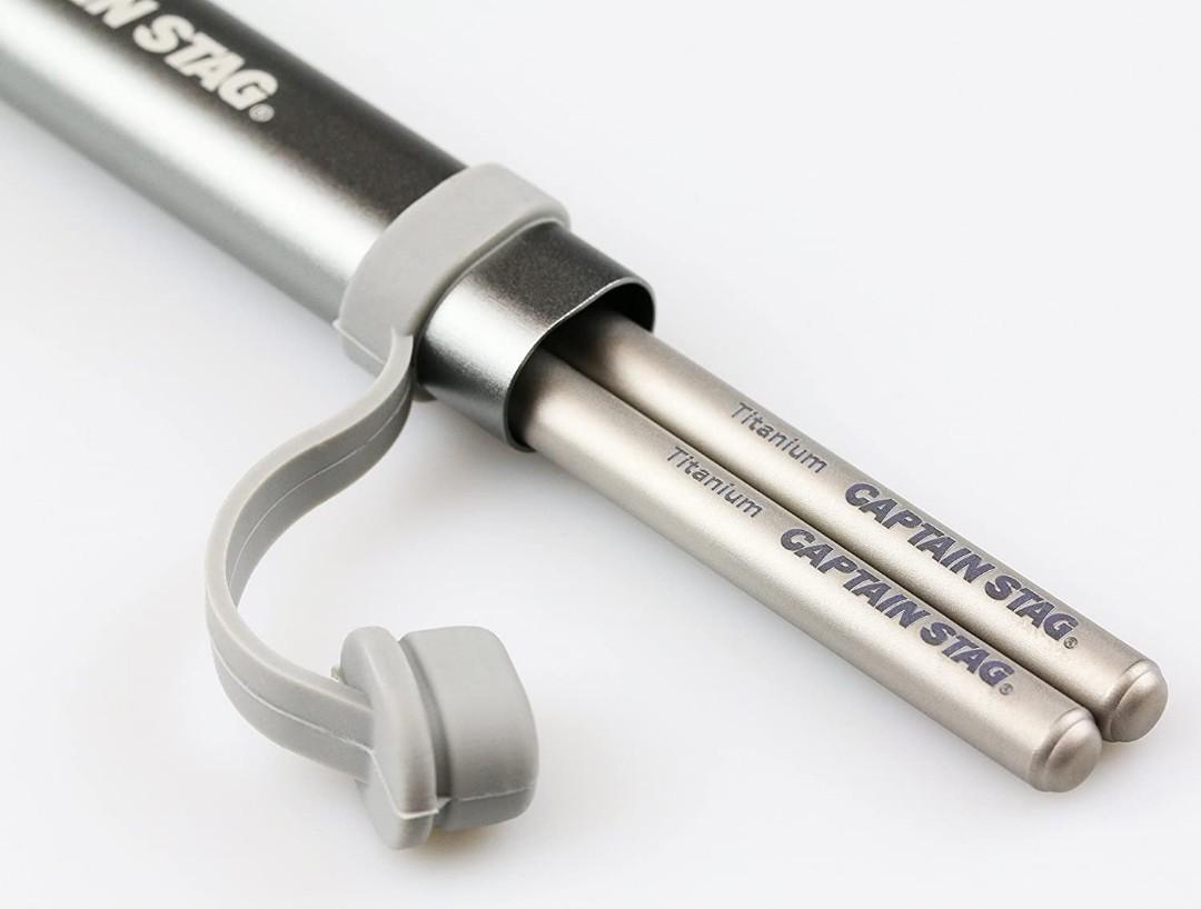 ㊙️日本直送㊙️ Captain Stag Titanium Chopsticks 超輕 鈦金屬 筷子 餐具 露營 Camping 出外公幹 ...