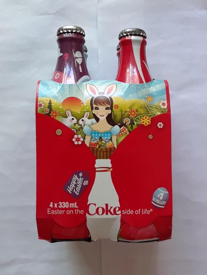 Coca-cola Unopened Bottle Set Of 4 Australian Easter Bottles 澳洲 復活節 特別版 ...