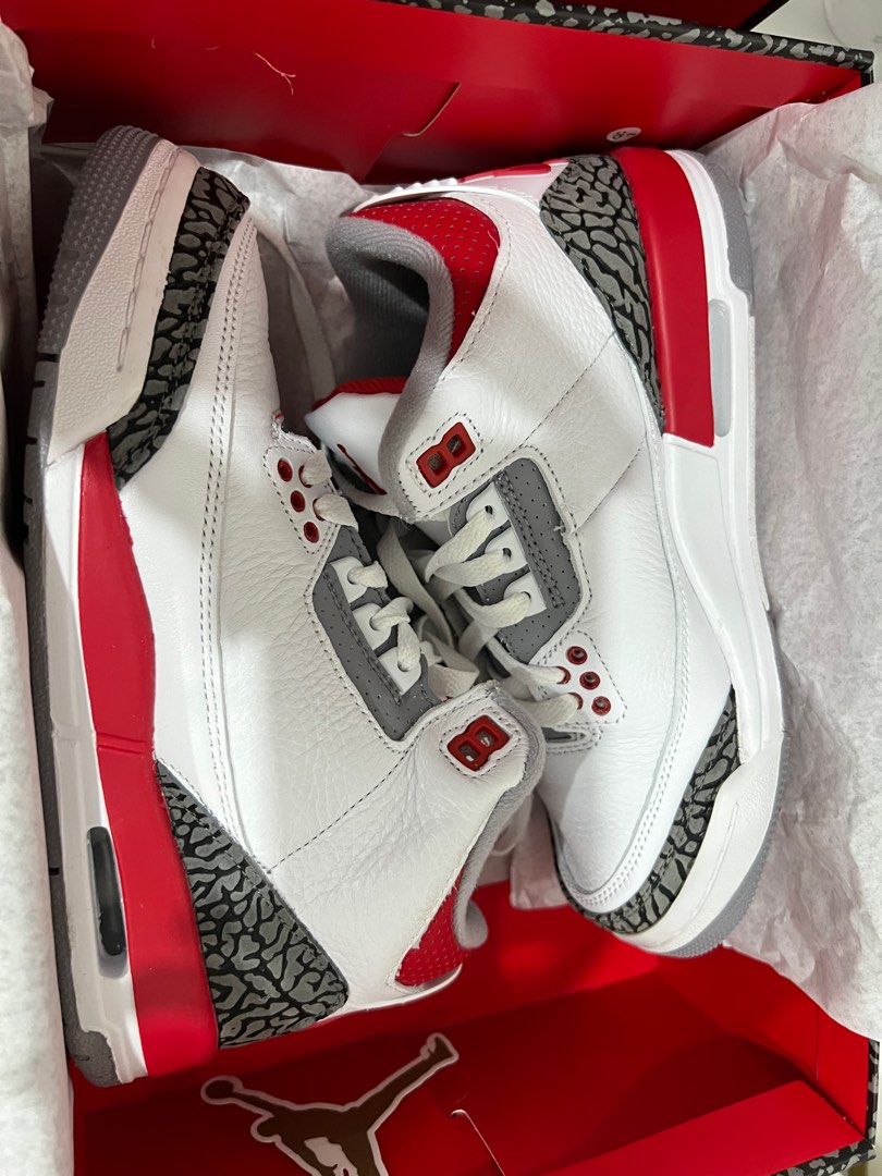 Air Jordan 3 Retro Fire Red, Women's Fashion, Footwear, Sneakers on ...
