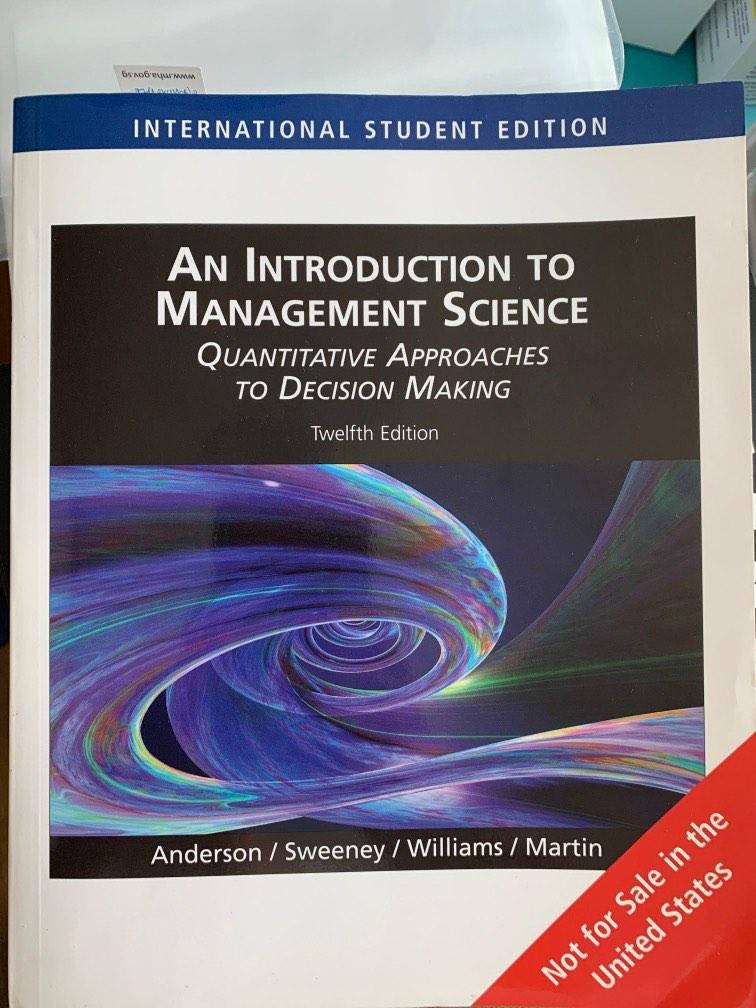 An introduction to management science, Hobbies & Toys, Books ...