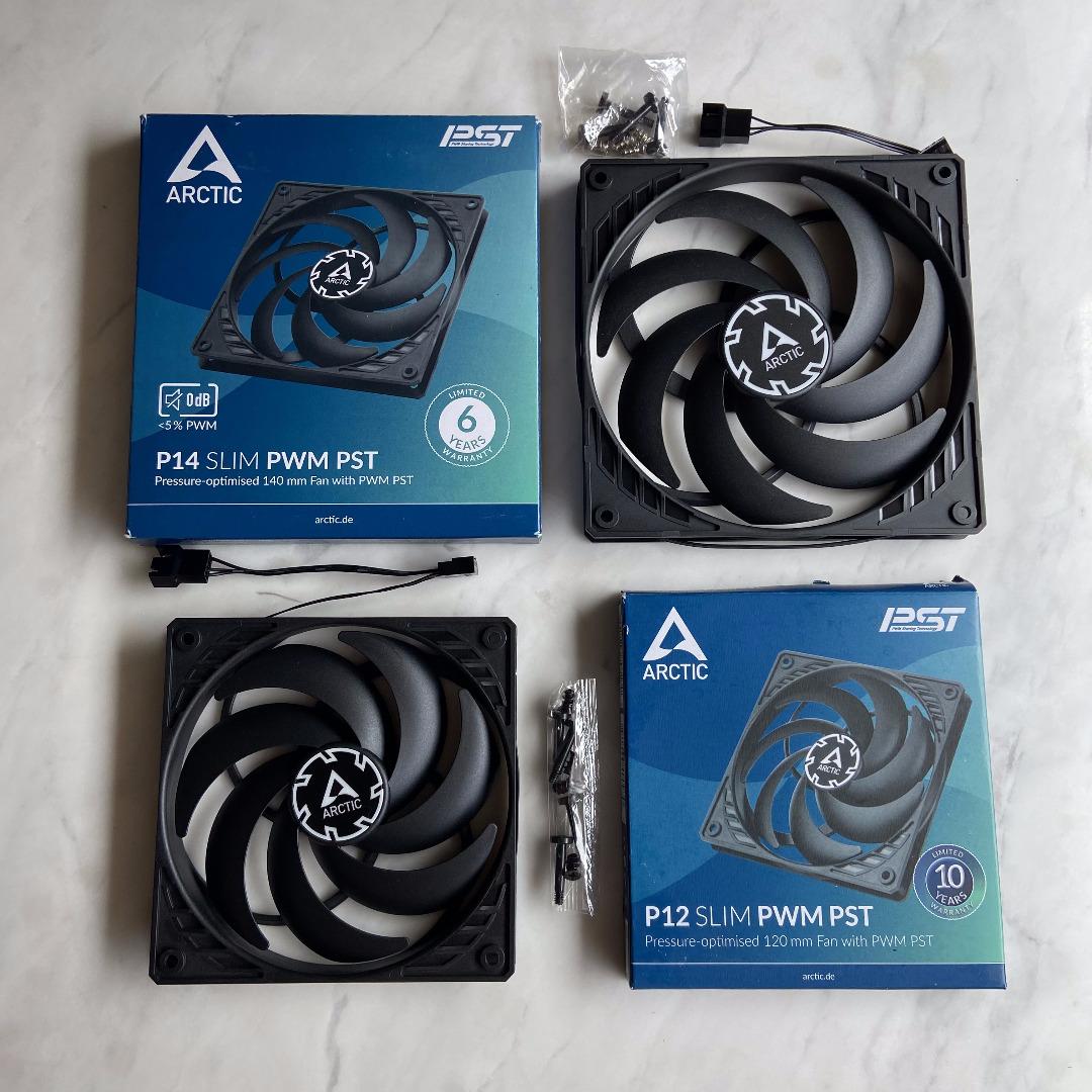 ARCTIC P12 Slim 120mm Black Case Fan PWM PST SFF SFX, Computers & Tech ...