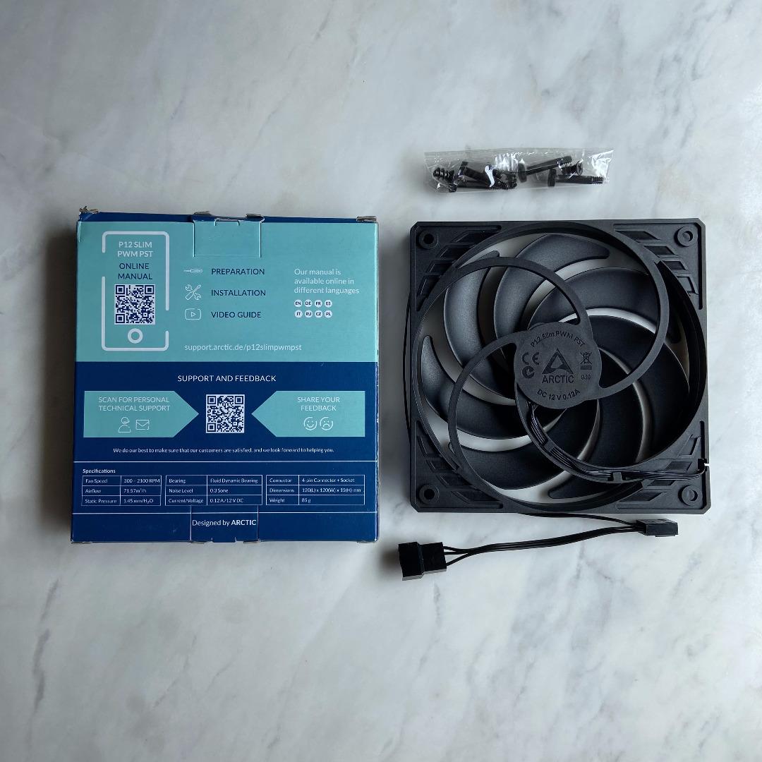 ARCTIC P12 Slim 120mm Black Case Fan PWM PST SFF SFX, Computers & Tech ...