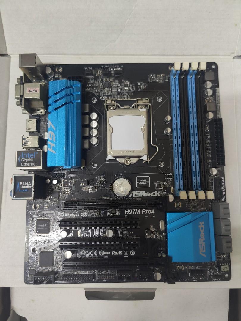 ASRock H97M Pro4 Motherboard, Computers & Tech, Parts & Accessories ...