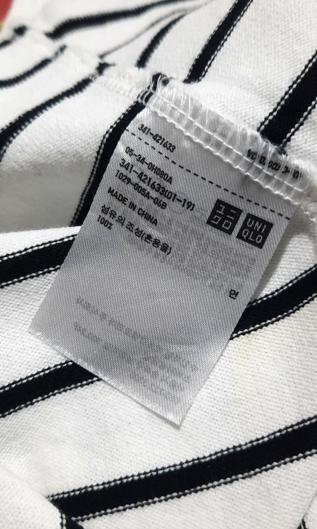 Atasan garis uniqlo, Fesyen Wanita, Pakaian Wanita, Atasan di Carousell