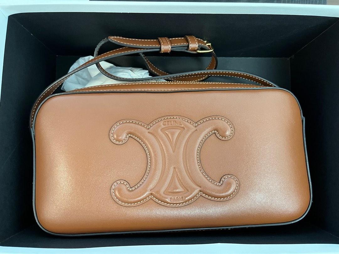 Authentic Celine Camera Cuir Triomphe Tan, Luxury, Bags & Wallets on ...