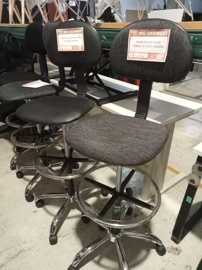 Bank TELLER CHAIR FABRIC W/FOOT, Furniture & Home Living, Office ...