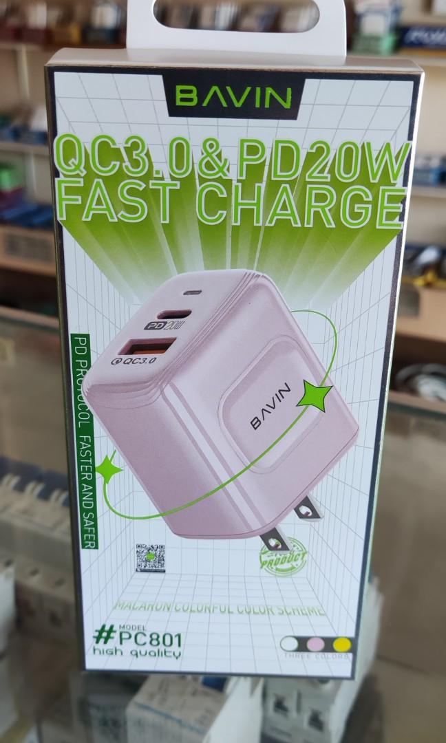 BAVIN Fast Charger (PD 20W, QC 3.0), Mobile Phones & Gadgets, Mobile ...