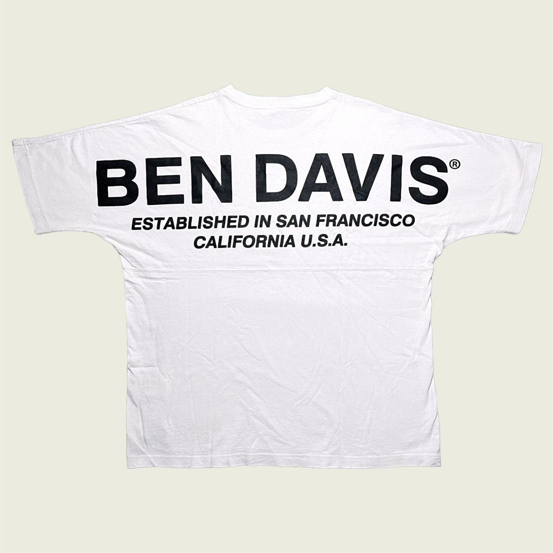 Ben Davis Micro Logo Big Back Spellout Tee, Men's Fashion, Tops & Sets ...
