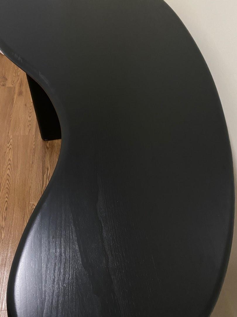 Black Kidney shaped workdesk/table, Furniture & Home Living, Furniture ...