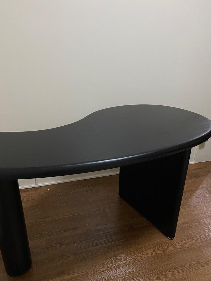 Black Kidney shaped workdesk/table, Furniture & Home Living, Furniture ...