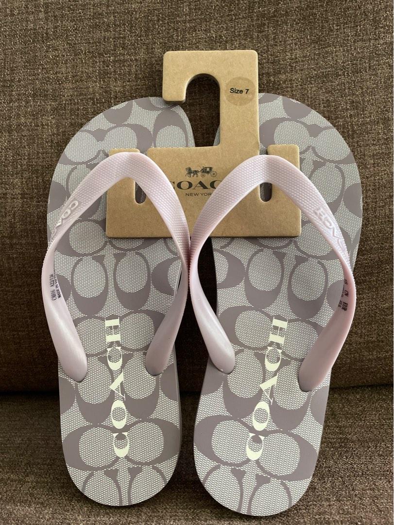 BN Authentic Coach Slippers Flip Flop Slip On, Women's Fashion ...