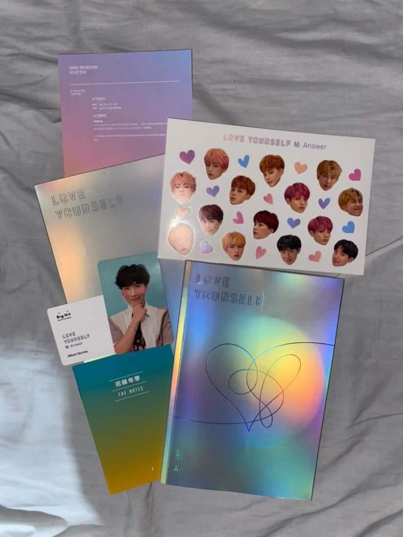 BTS LOVE YOURSELF ANSWER VER. F UNSEALED WITH J-HOPE PHOTOCARD COMPLETE ...