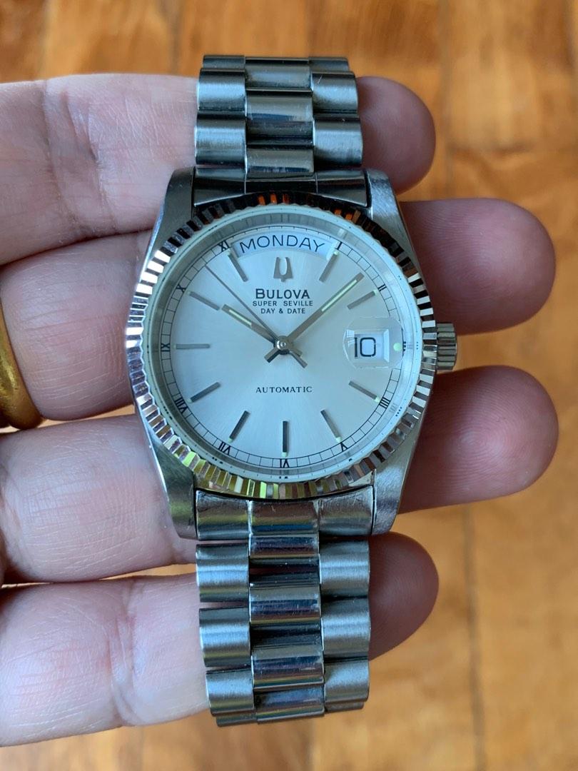 Bulova Super Seville Day & Date, Men's Fashion, Watches & Accessories ...